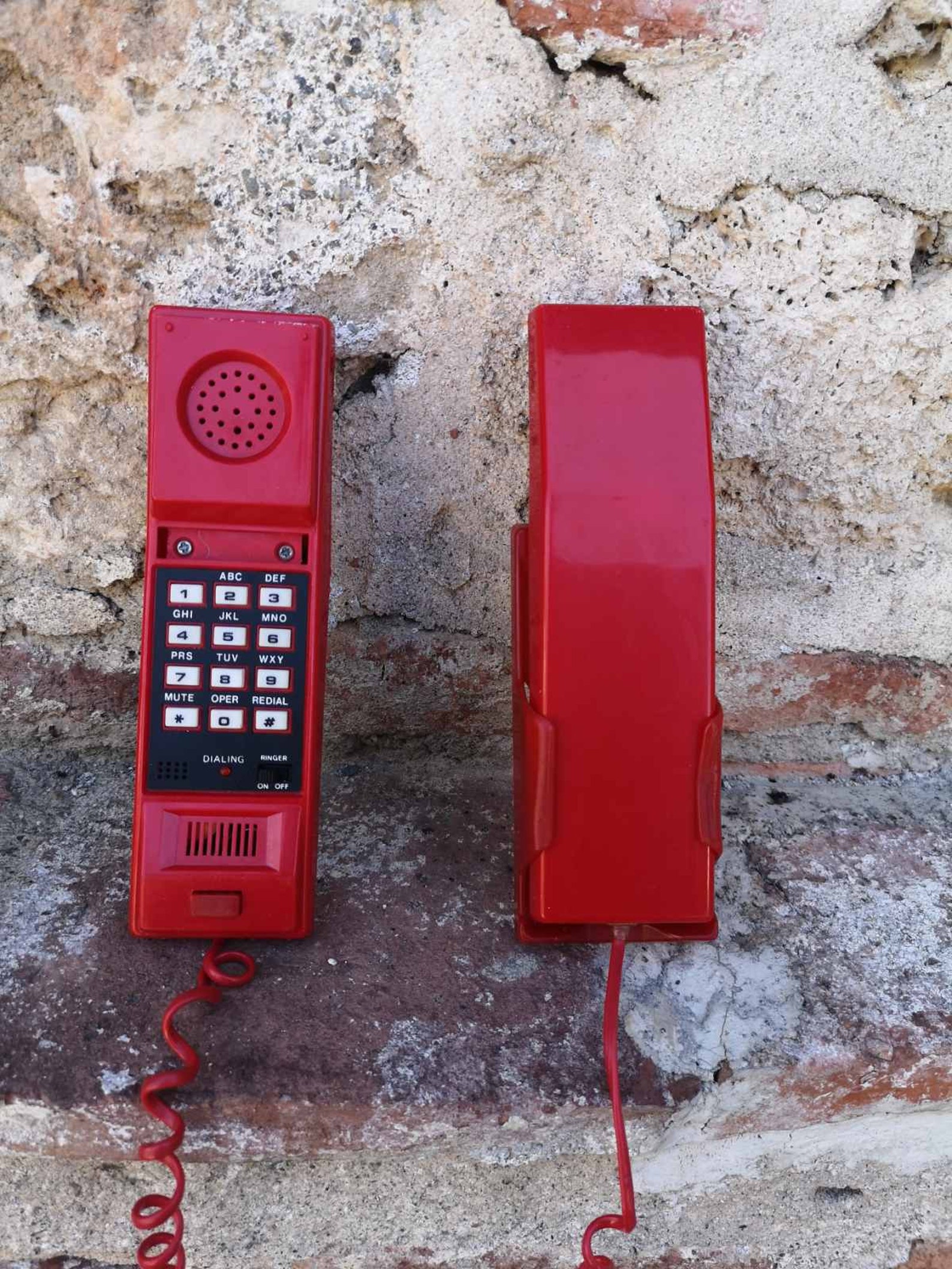 Red Vintage Digital Telephone Cord Digital Wall Hanging Phone - Etsy