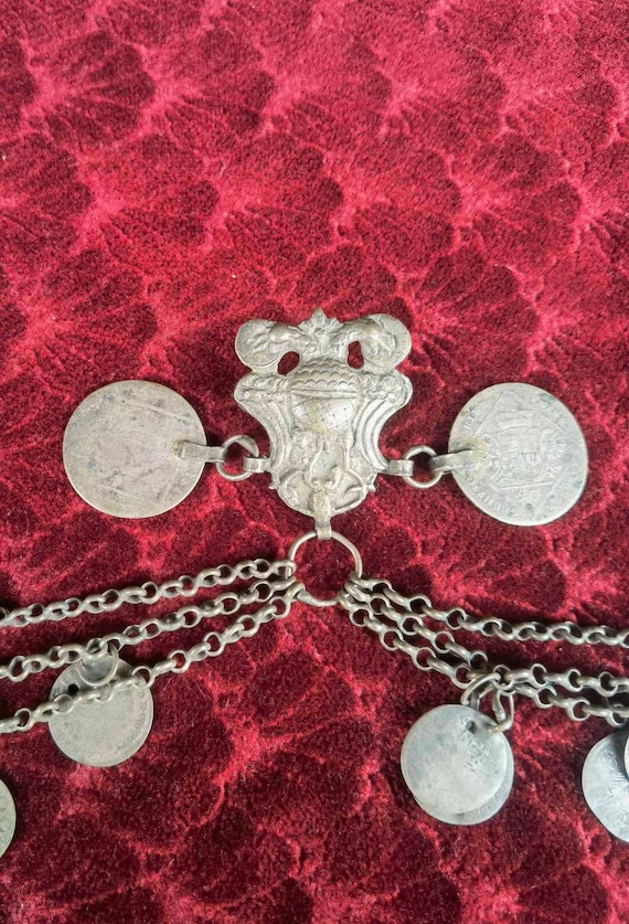 Silver woman's ethnic decorative chest chain, Radovis… - Gem