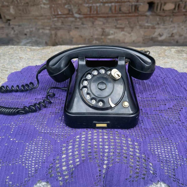 Black Bakelite Phone - Etsy