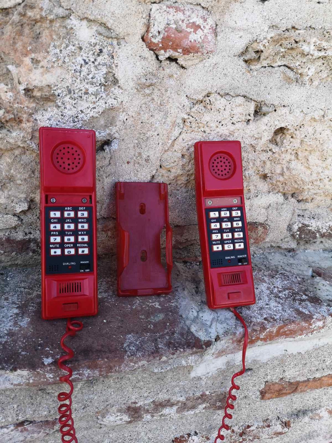 Red Vintage Digital Telephone, Cord Digital Wall Hanging Phone - Etsy