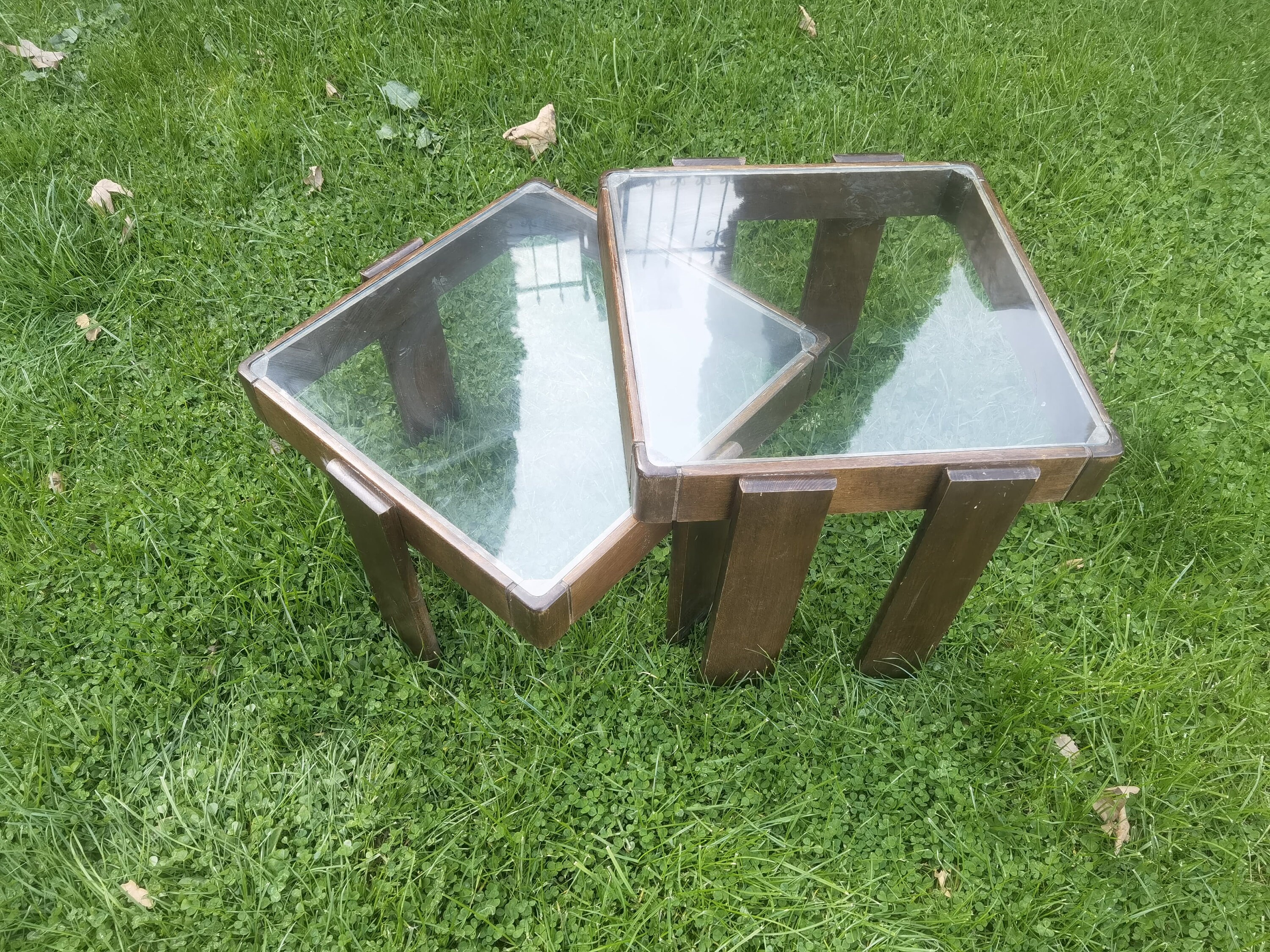 Cubism Art Deco Nesting Tables, Vintage 1970's Meblo Nesting Tables - Etsy