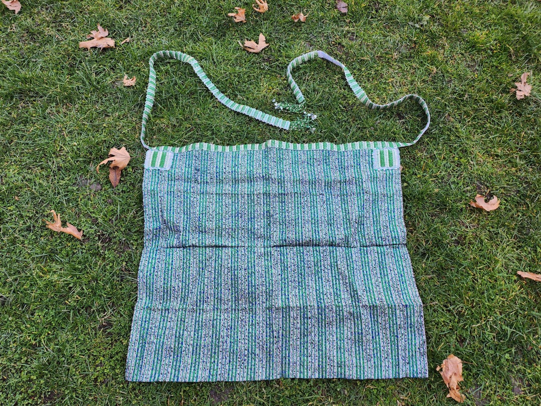 Handmade Large Apron, Hand Beaded and Hand Woven Apron, Part of Woman's ...