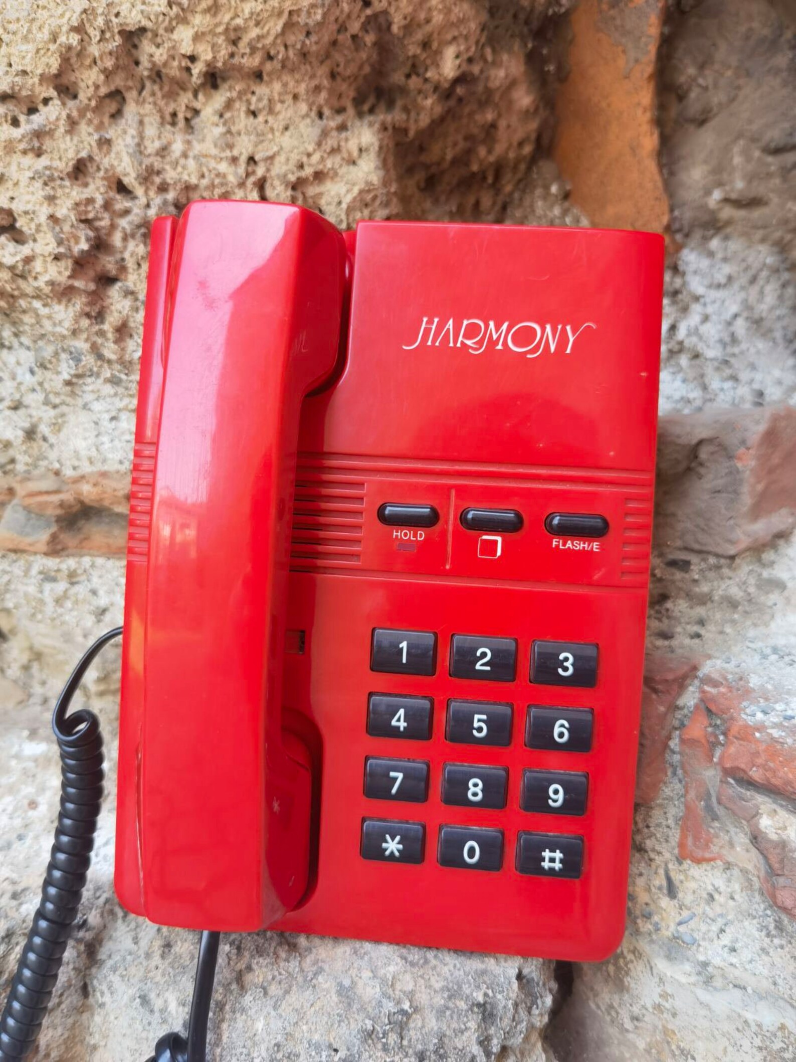 Digital Retro Red Telephone, Vintage Digital Wall Hanging Telephone ...