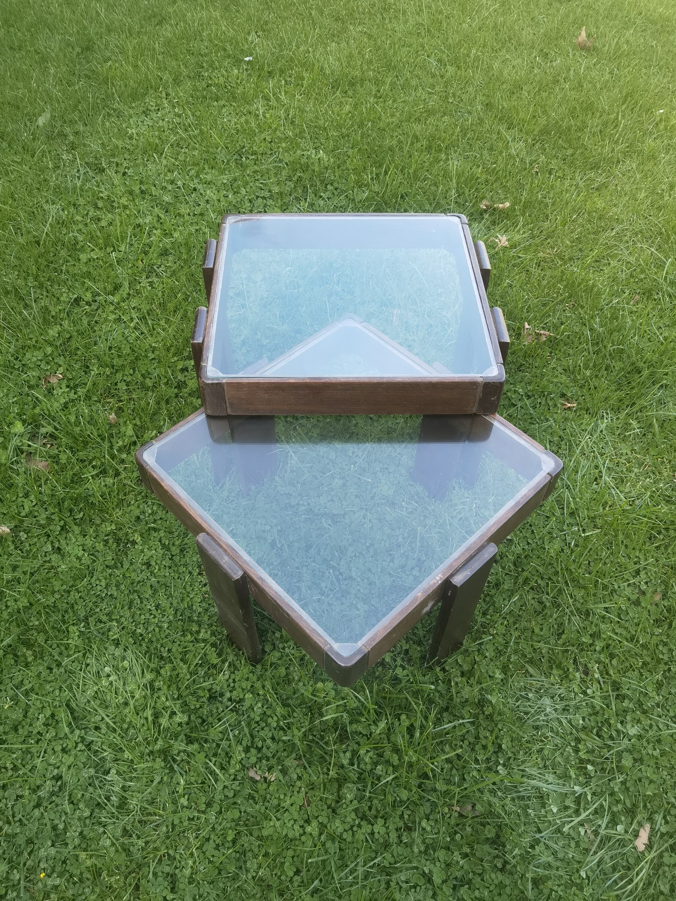 Cubism Art Deco Nesting Tables, Vintage 1970's Meblo Nesting Tables - Etsy