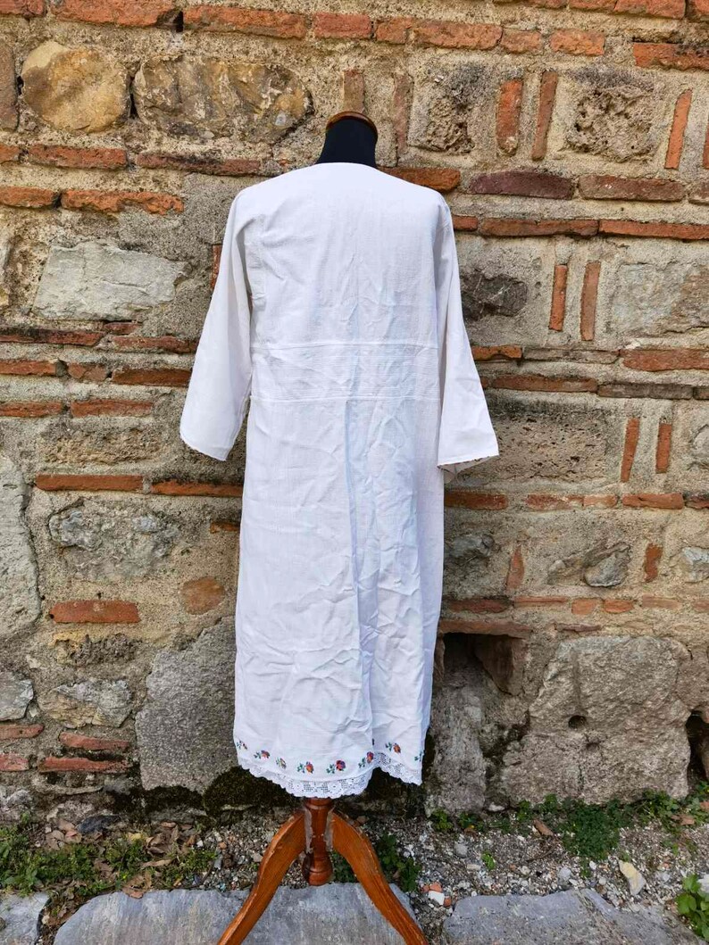 Skopska Blatija Women's Ethnic Long Shirt, Dress, Ethnic White Dress - Etsy