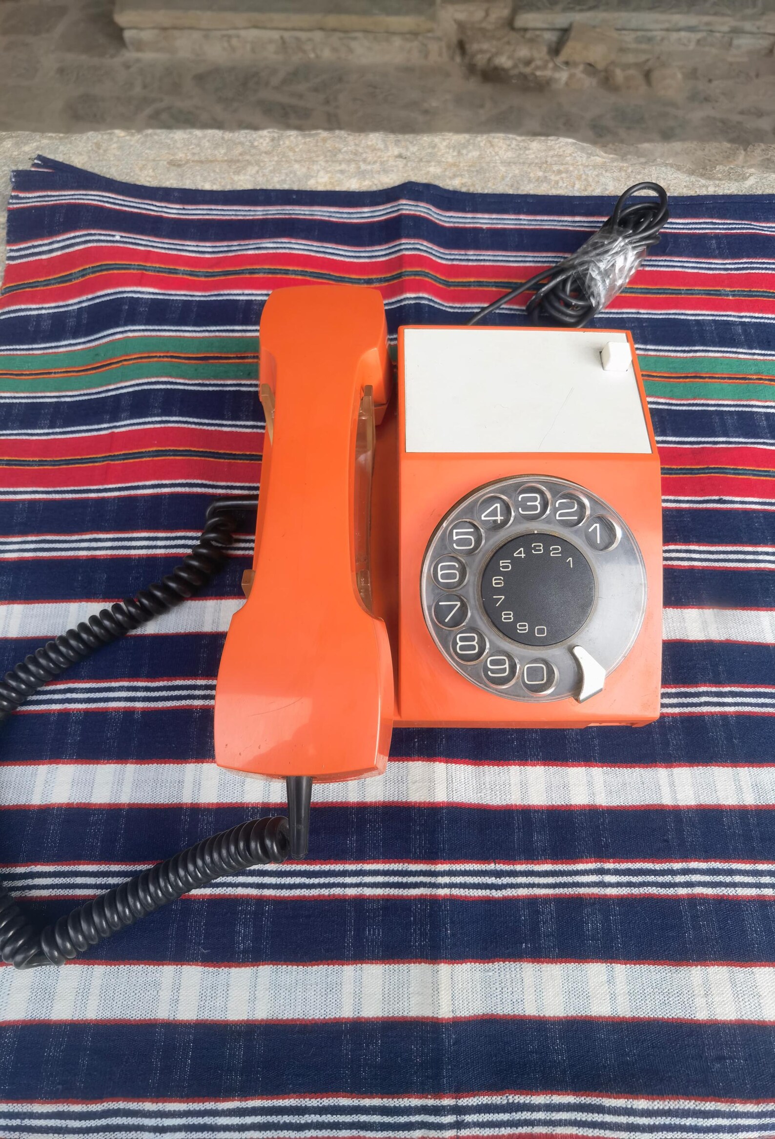 Iskra ATA 31 Orange Telephone, Vintage Rotary Phone, Iconic Iskra ...