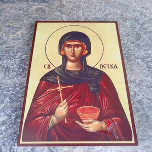 Icon of Saint Paraskeva, Orthodox Christian Icon of Sveta Petka - Etsy