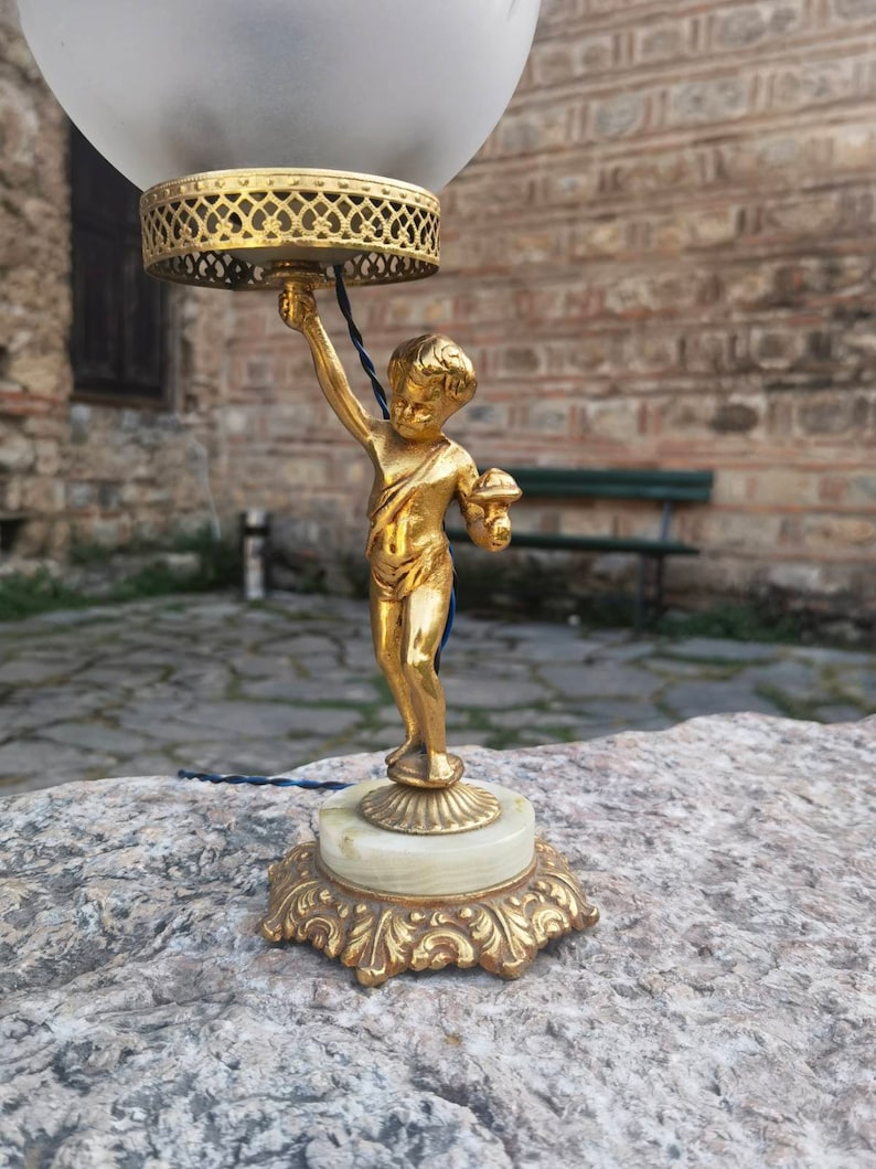 Vintage Table Top Lamp 1940's Retro Art Deco Nightstand - Etsy