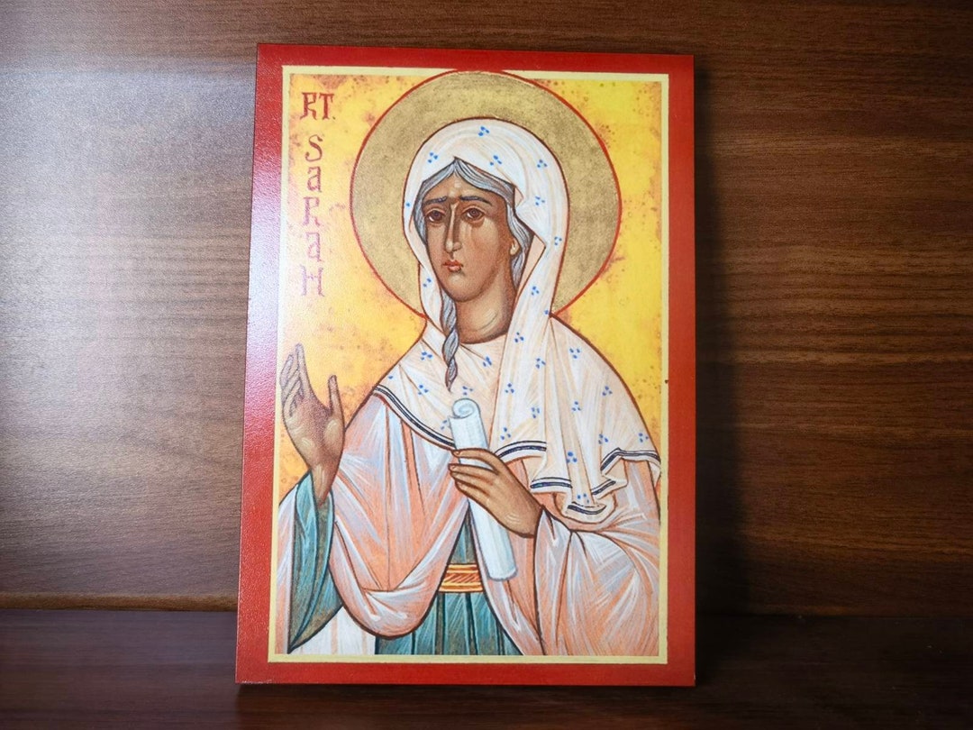 Saint Sarah Icon, Christian Icon of Saint Sarah - Etsy