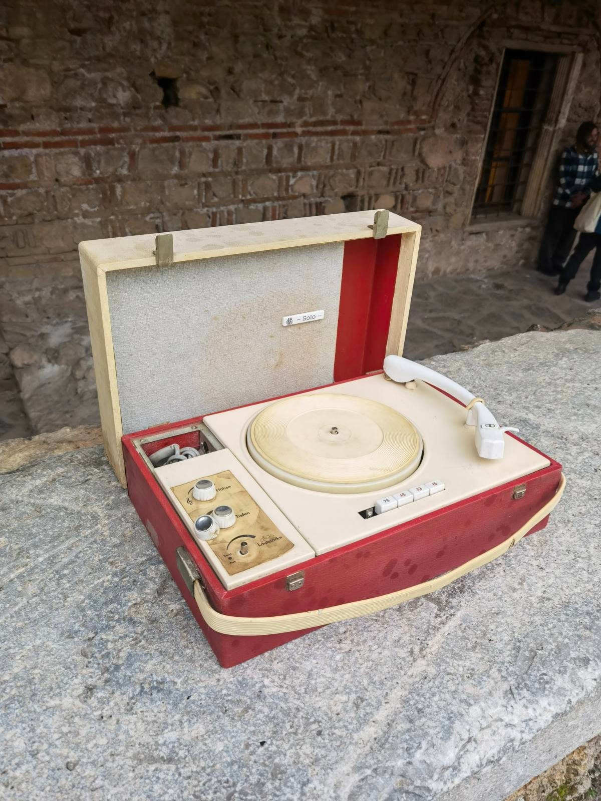 Vintage Record Player Solo, Retro Red Record Player Made in Germany - Etsy