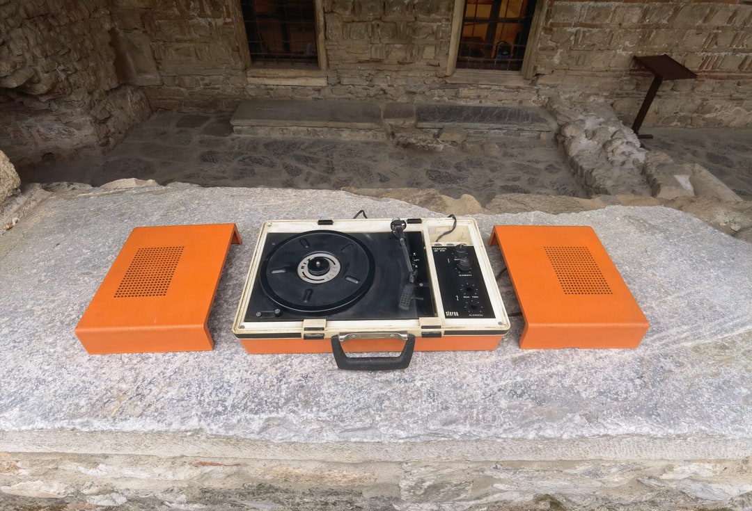 Space Age Record Player, Vintage Orange Turntable, Elak Ritz Record ...