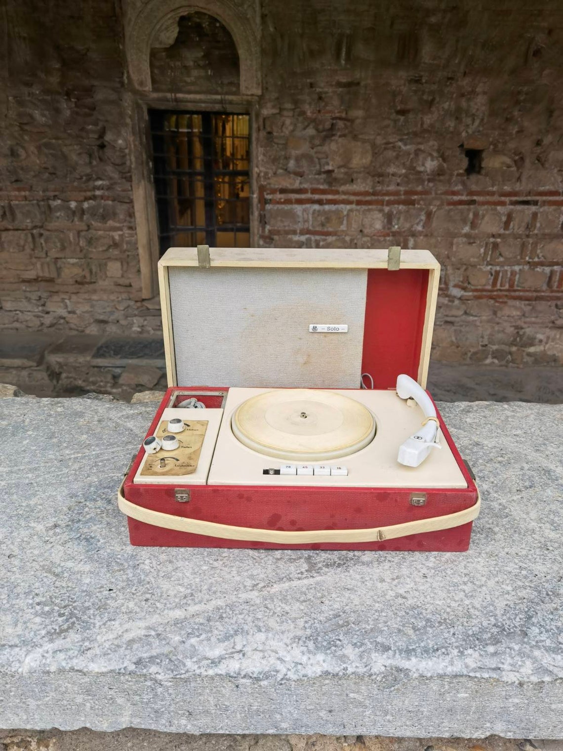Vintage Record Player Solo Retro Red Record Player Made in - Etsy Australia