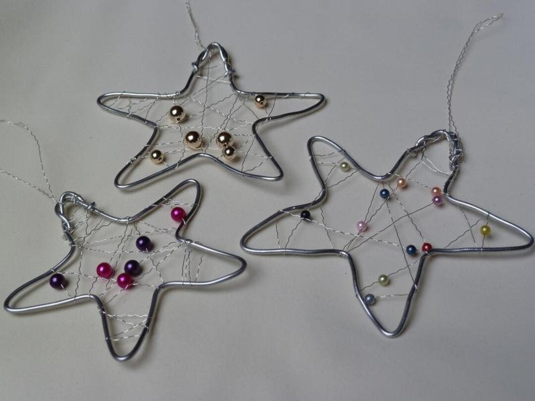 5 Wire Stars Advent Decorations Christmas Decorations - Etsy