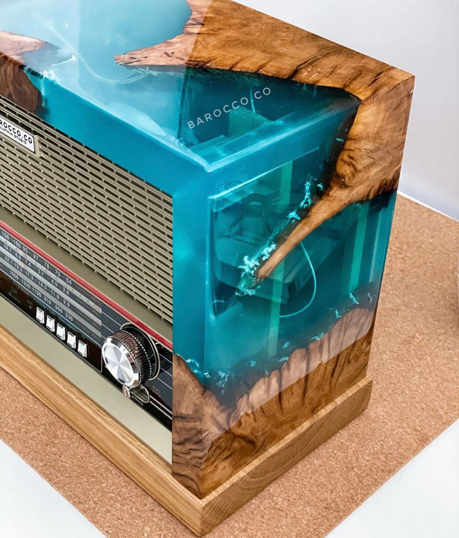 Radio wood resin speaker exclusive unique gift gift father | Etsy