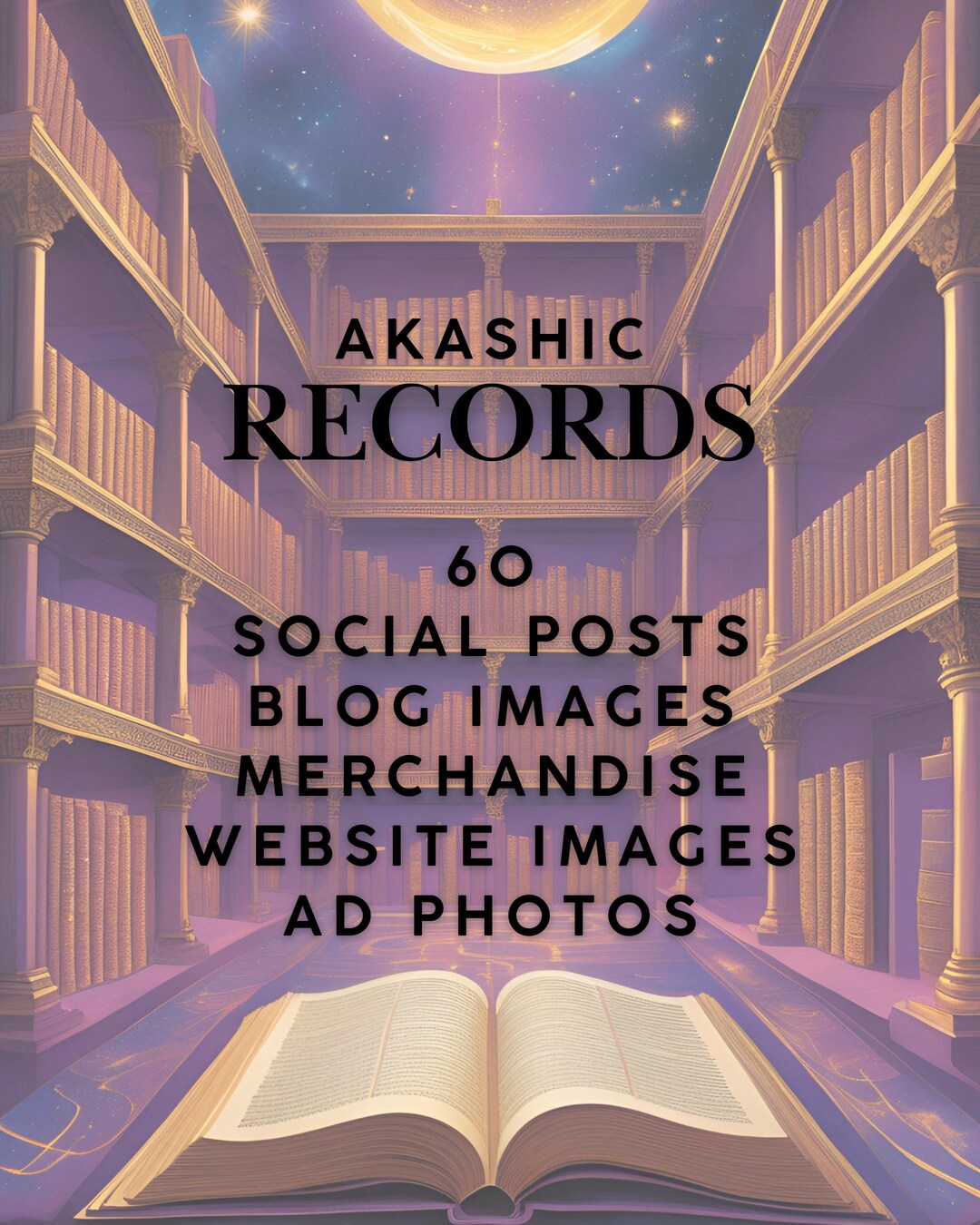 Akashic Records Image Bundle: 60+ Mystical AI Graphics (commercial Use ...