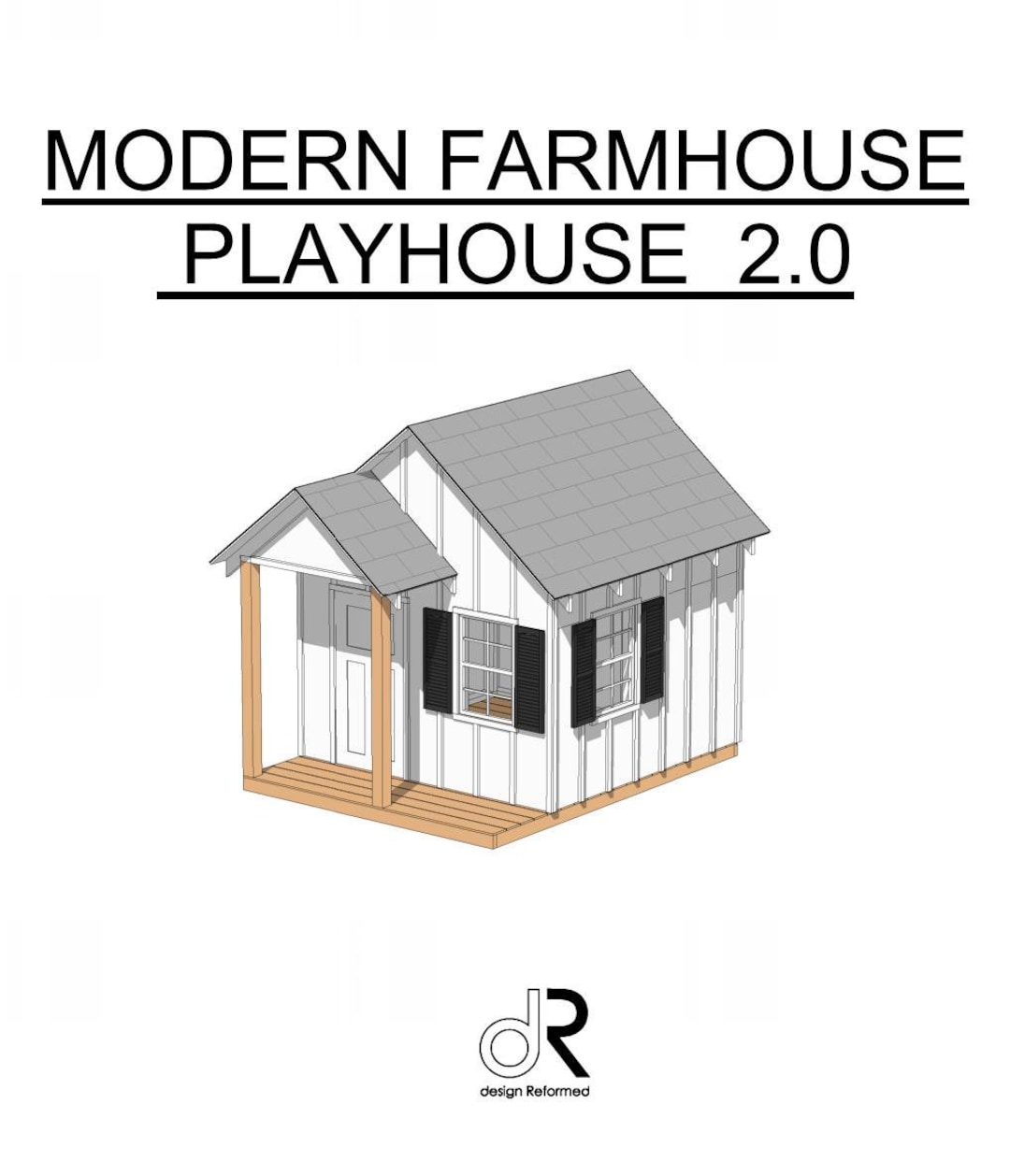 Modern Farmhouse Playhouse 2.0 - Etsy