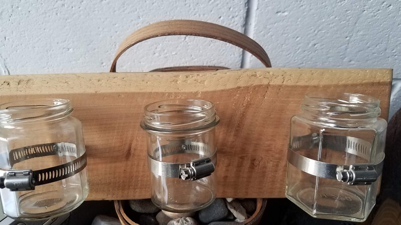 Pint Size Mason Jar Wall Craft on Cedar Board - Etsy