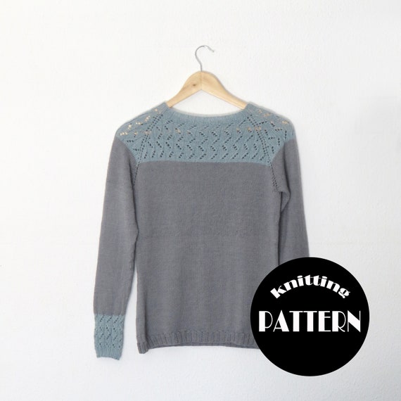 Knitting Pattern PDF File // Alpaca Silk Raglan Pullover// | Etsy