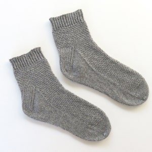 Knitting Pattern (PDF File) // Toe-up Sock Pattern // Seed Stitch Ankle ...