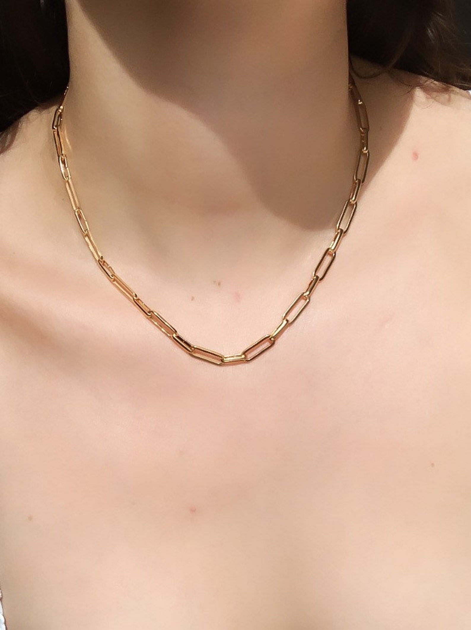 18kt Gold Filled Paper Clip NecklaceGold Filled Paper Clip | Etsy