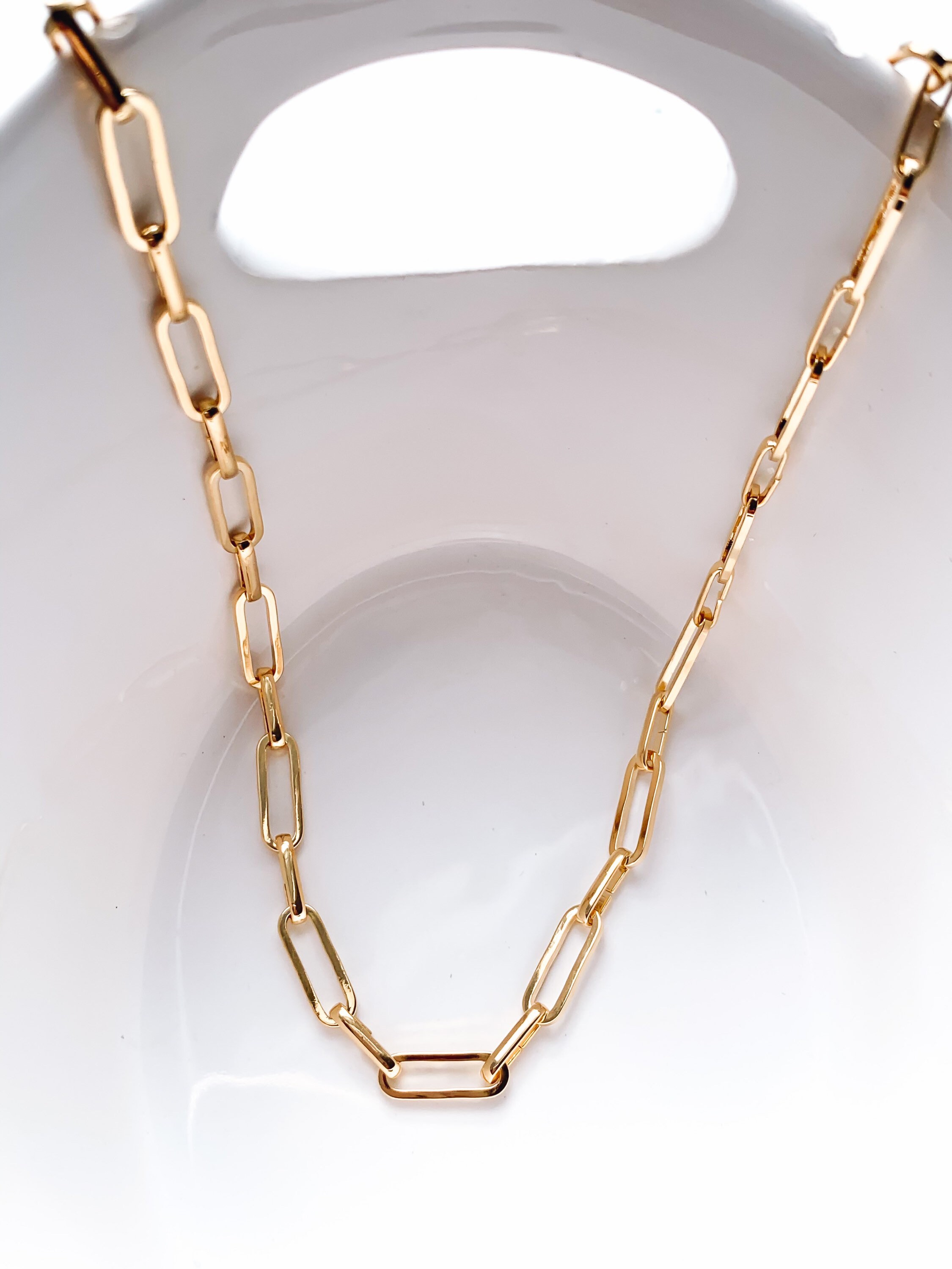 18kt Gold Filled Paper Clip NecklaceGold Filled Paper Clip | Etsy