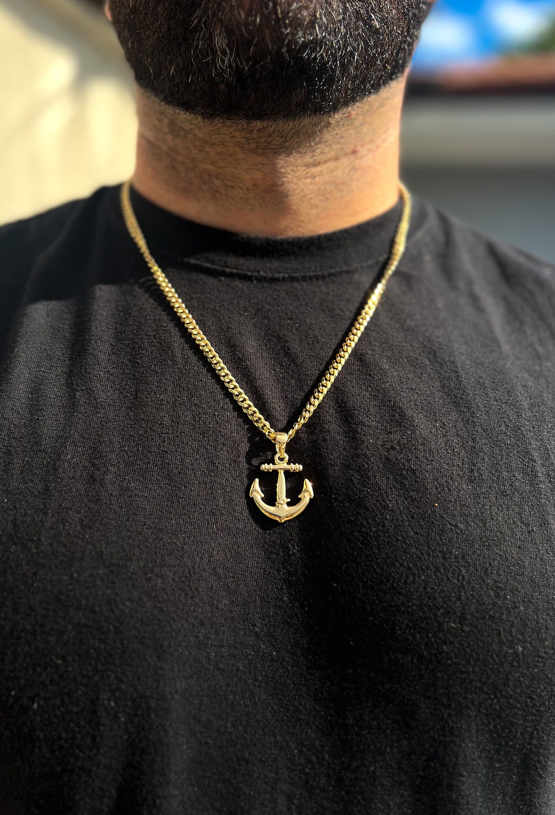 Anker Halskette für MännerGold Anker Halskette1 Jahr - Etsy.de