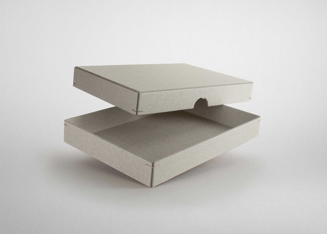 Box With Slip Lid 19 X 13 X 2.5 Cm Gift Packaging Photo Box Grey ...