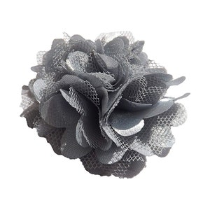 3 X Coloured Chiffon Satin Ruffle Ribbon Flowers Wedding Stationary ...