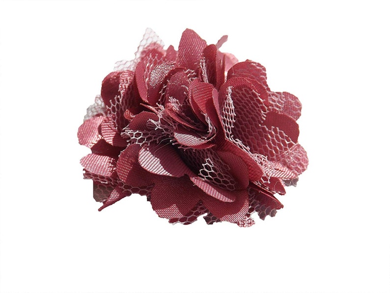 3 X Coloured Chiffon Satin Ruffle Ribbon Flowers Wedding - Etsy UK