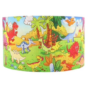 2m X 22mm Jungle Cartoon Multi Colour Dinosaur Grosgrain Ribbon for ...