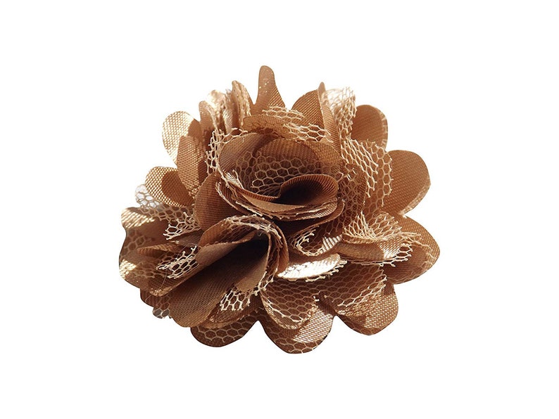 3 X Coloured Chiffon Satin Ruffle Ribbon Flowers Wedding - Etsy UK