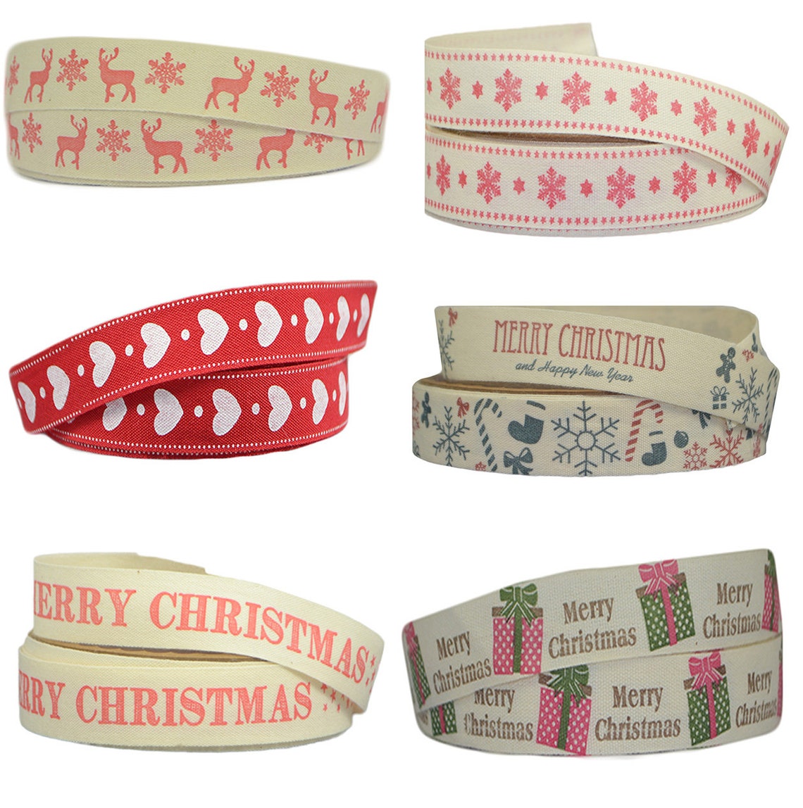 Christmas Cotton 15mm Wide Personalised Wrap Decoration Ribbon - Etsy