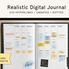 Realistic Digital Bullet Journal, Undated Digital Journal, Goodnotes ...