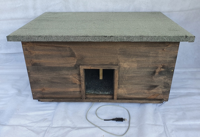 Maison pour chat avec chauffage pour deux chats Maison pour chat Lasur ...