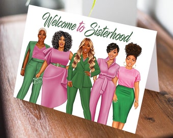Aka Sorority Welcome Card - Etsy