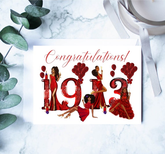 Congratulations Greeting Card DST Inspired Sorority - Etsy