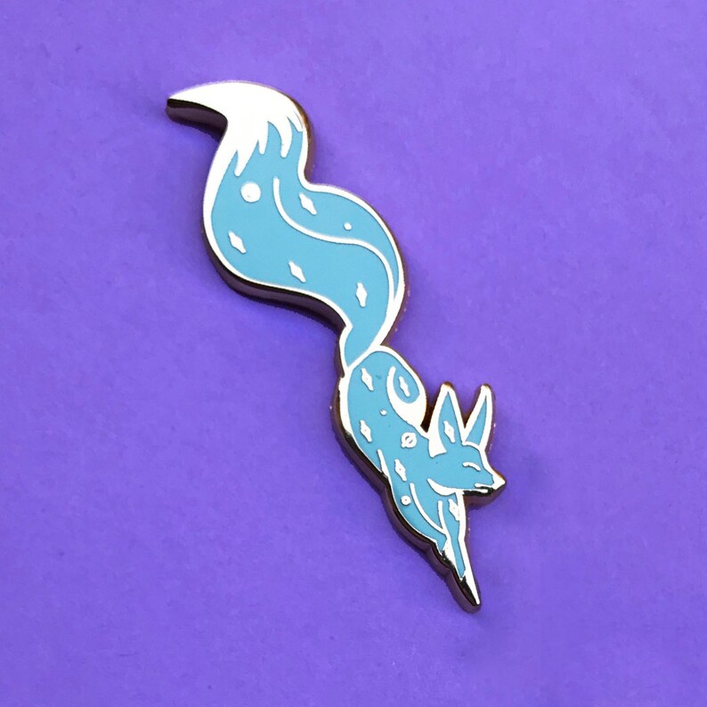 Space Fox Enamel Pin Pink and Blue Pastel Versions - Etsy