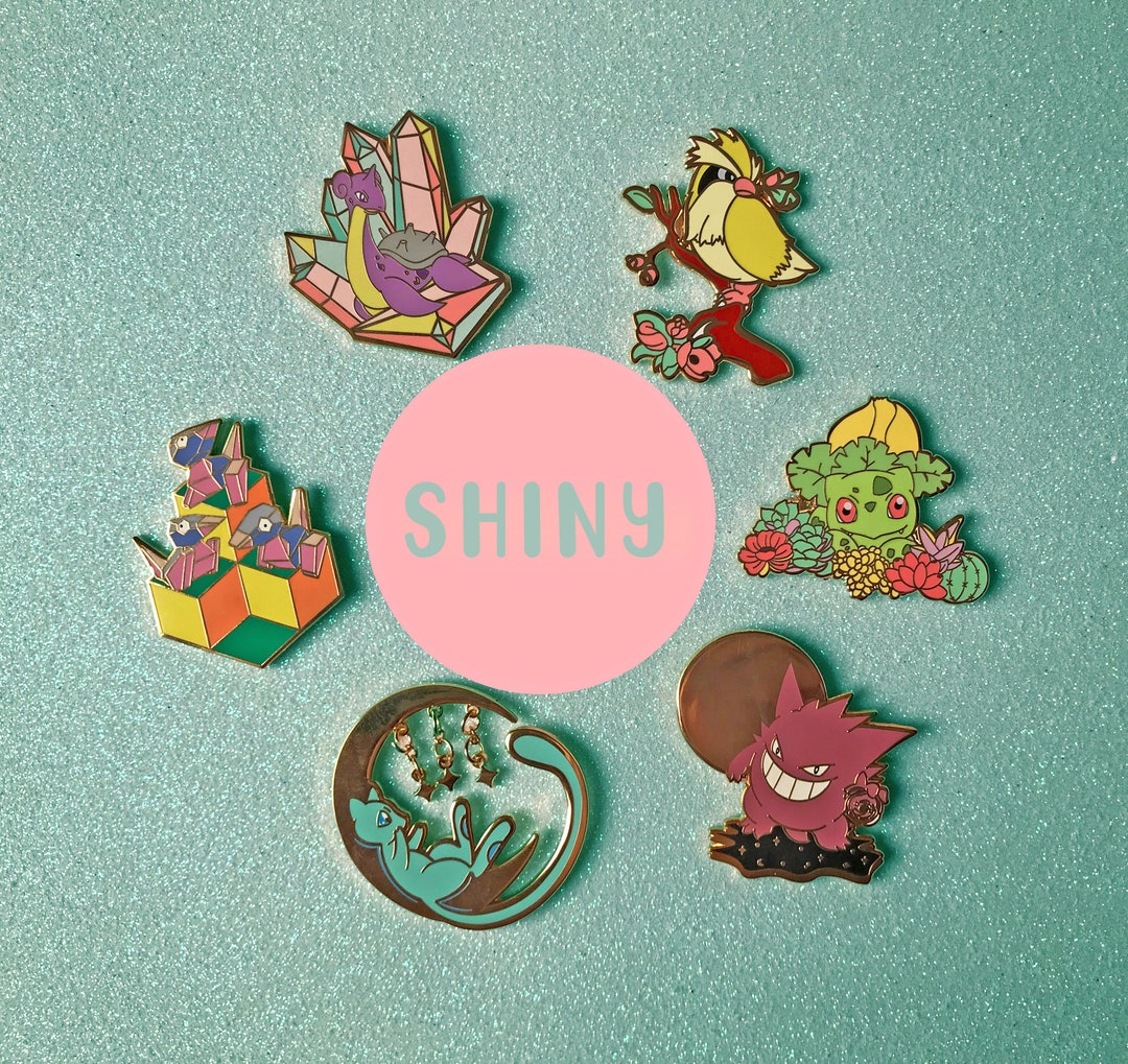 SALE - Limited Edition Pokemon Enamel Pins Shiny and Shiny Glitter ...