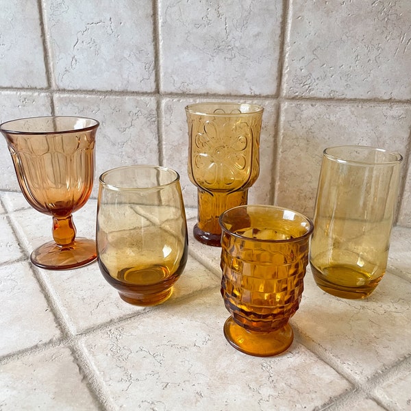 Amber Glassware - Etsy