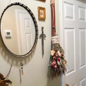 Small Dried Floral Broom Festive Flower Broom - Etsy