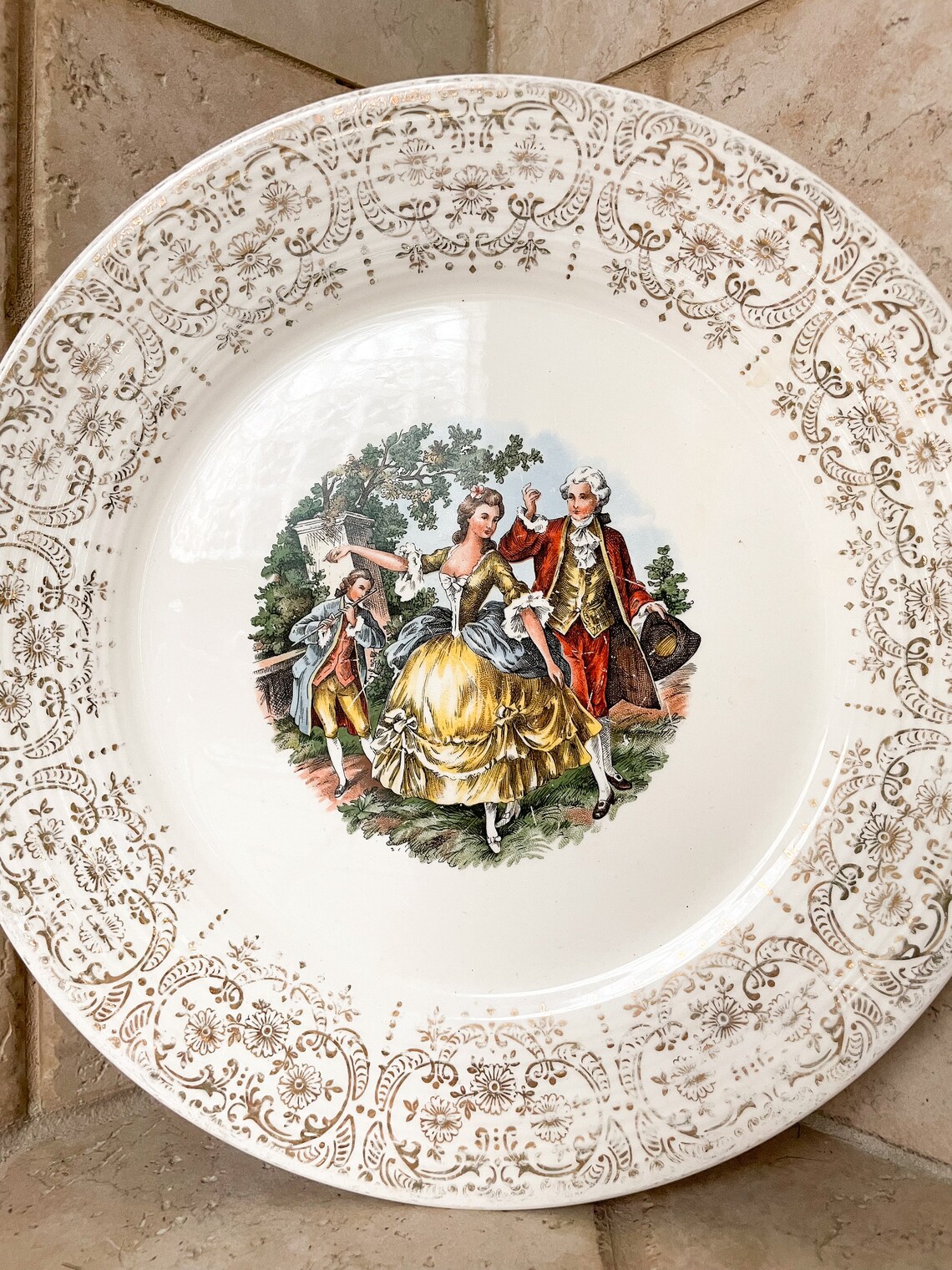 1940s Sebring Chantilly Plates With 22k Gold | Vintage Plates | Vintage ...