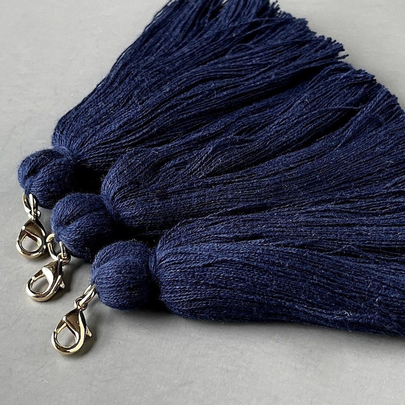 Navy Blue Tassels - Etsy