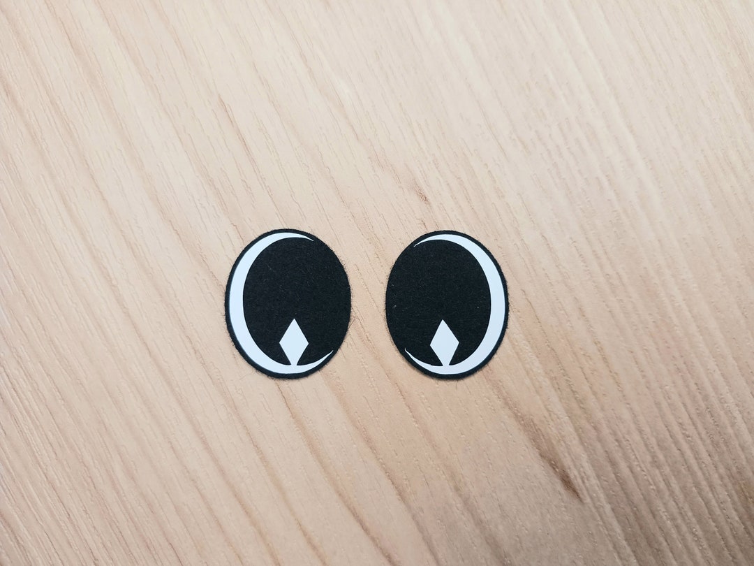 5 Pairs per Pack, White Felt Diamond Eyes, Simple Kawaii Circle Eyes ...