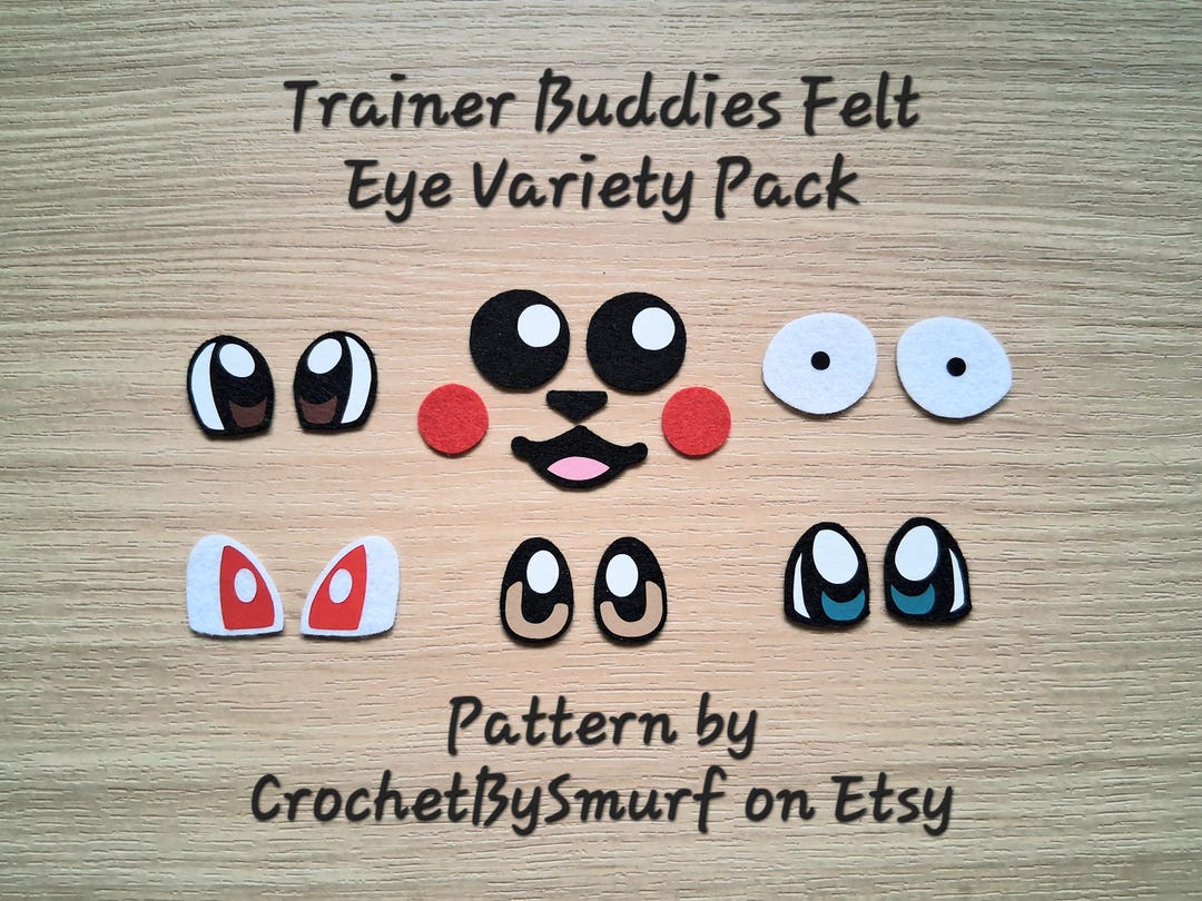 Felt Eye Trainer Buddies Variety Pack Crochetbysmurf Pattern, Cartoon ...