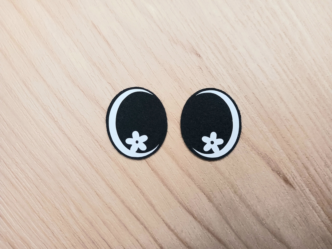 5 Pairs per Pack, White Felt Daisy Eyes, Simple Kawaii Circle Eyes ...