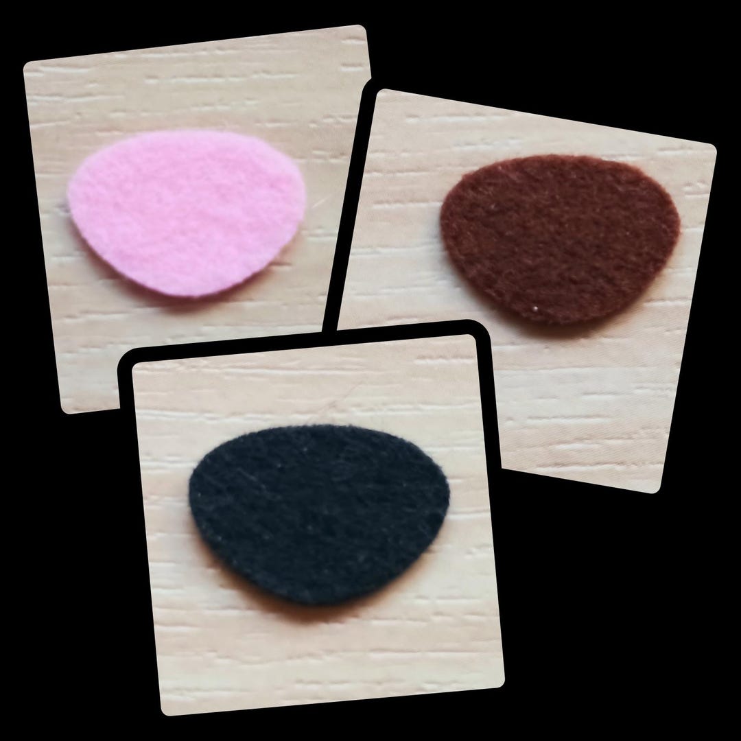 Felt Nose 6 Pack or BULK, Amigurumi Nose, Plushie Nose, Felt Eyes ...