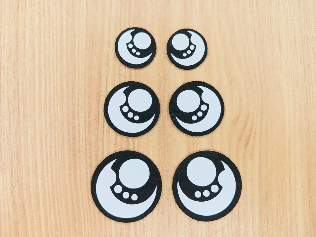 White Felt Eyes, Simple Kawaii Circle Eyes, Amigurumi Eyes, Glitter ...