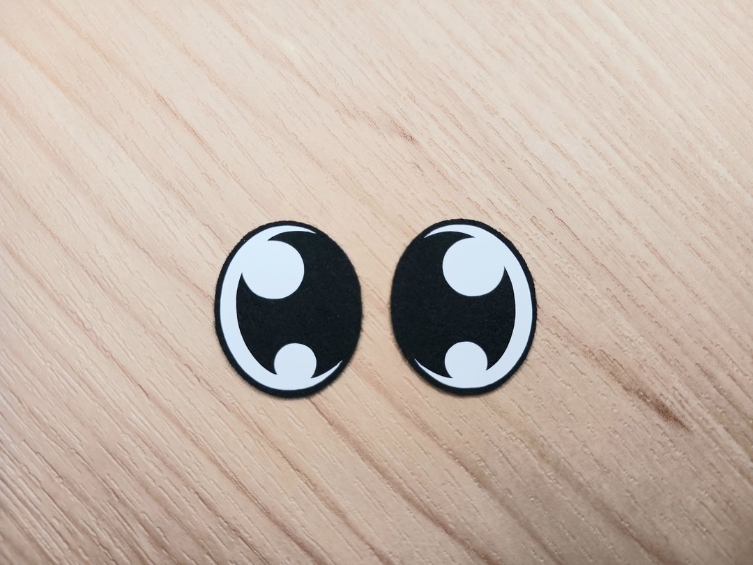 5 Pairs Felt White Felt Circle Eyes, Variety of Sizes, Simple Kawaii ...