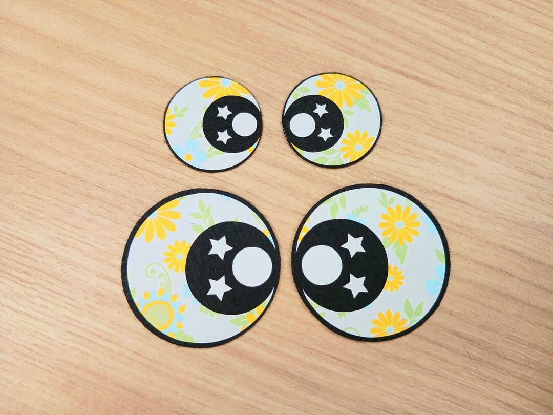LIMITED QTY, 3 Pairs, Daisy Flower Felt Eyes, Kawaii Amigurumi Eyes ...