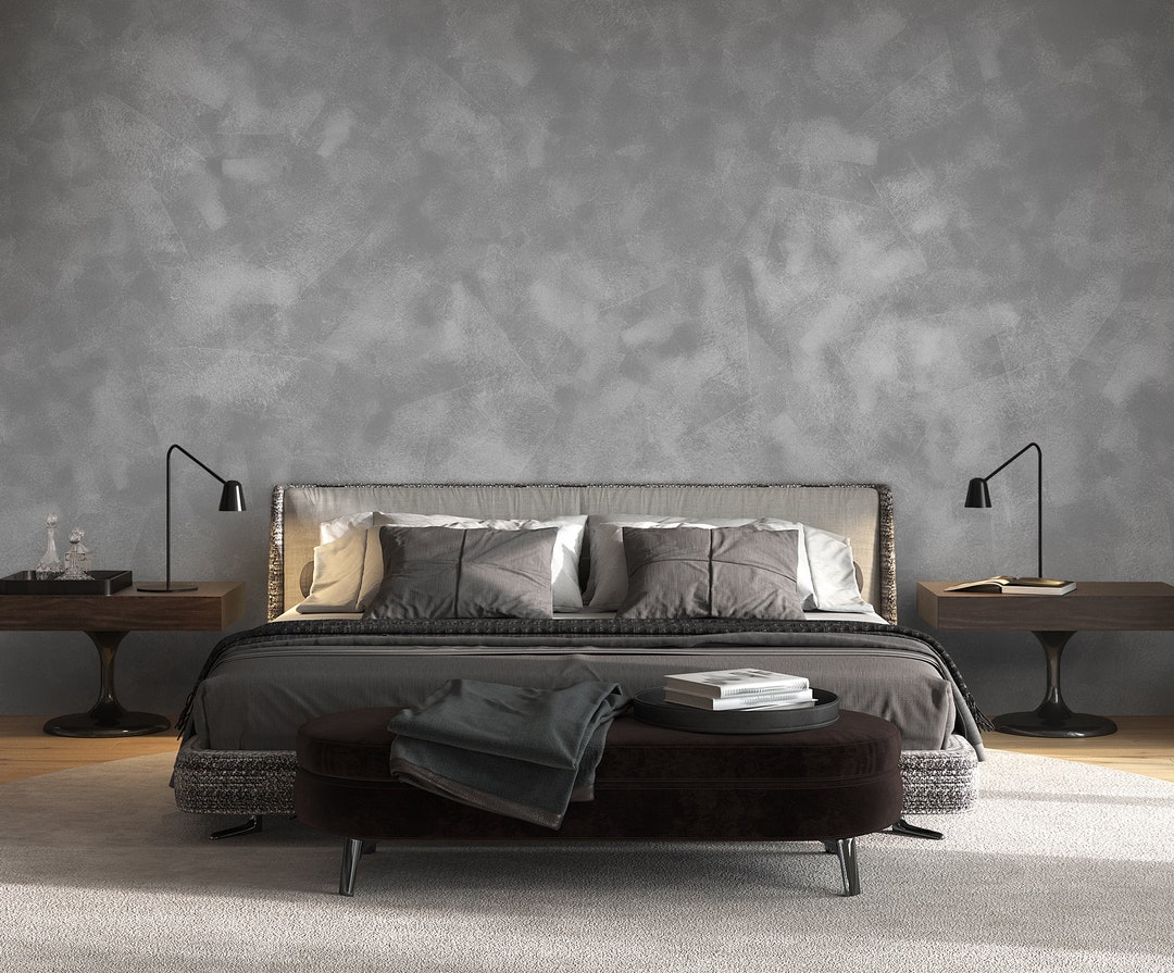 Gray Limewash Paint Mural Wallpaper | 055 - Etsy